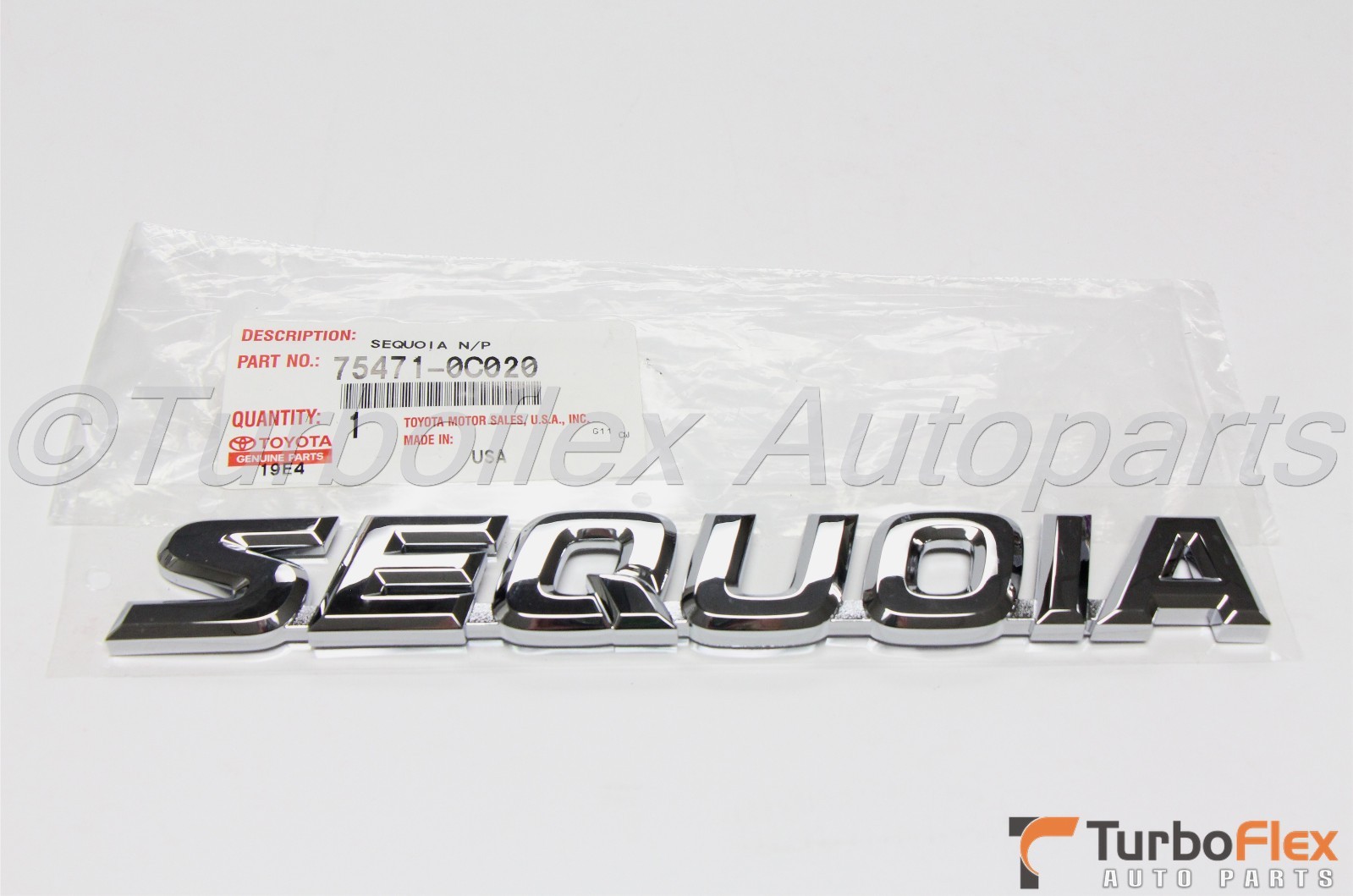 Toyota Sequoia 2001-2007 Sequoia Back Door Emblem Genuine OEM 75471 ...