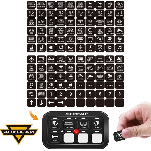 AUXBEAM 120pcs Switch Panel Sticker Label For Rocker Switch Circuit ...