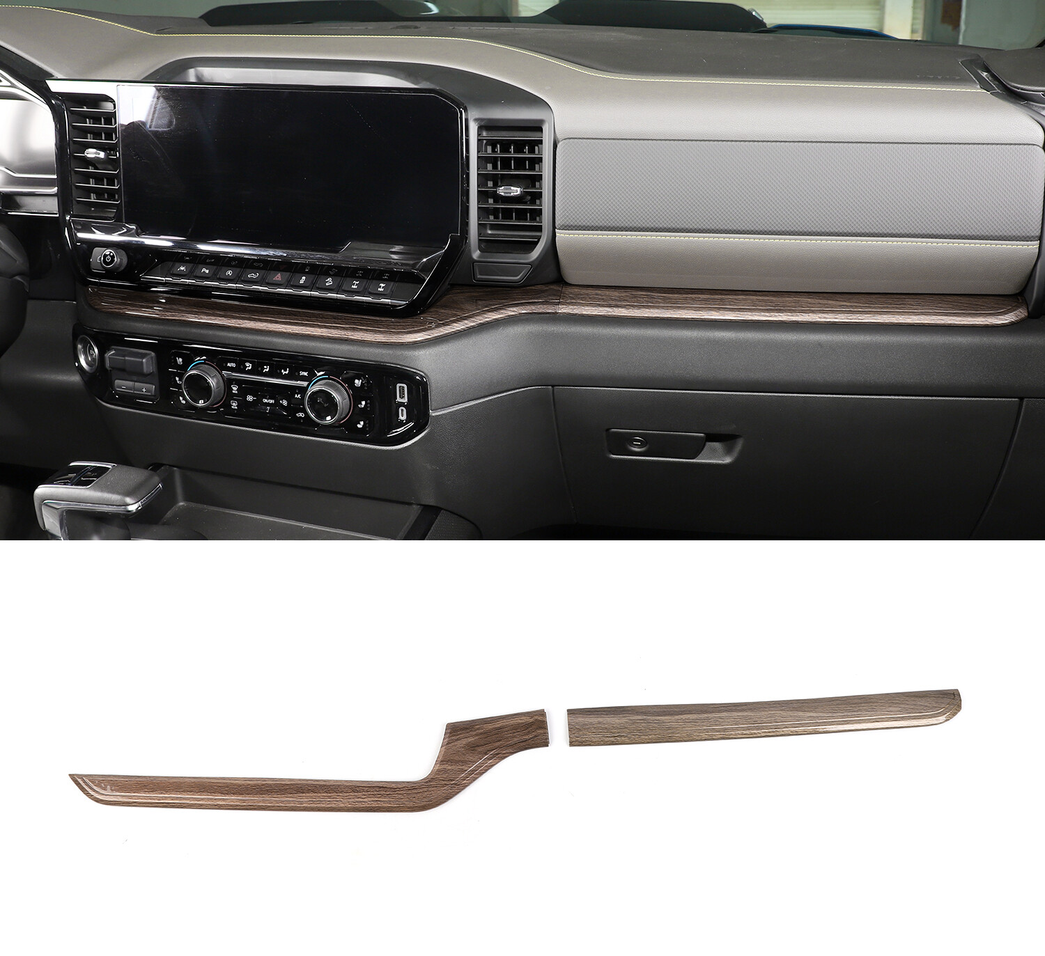 14x Wood Grain Interior Full Dash Decor Cover Trim Kit For Chevy ...