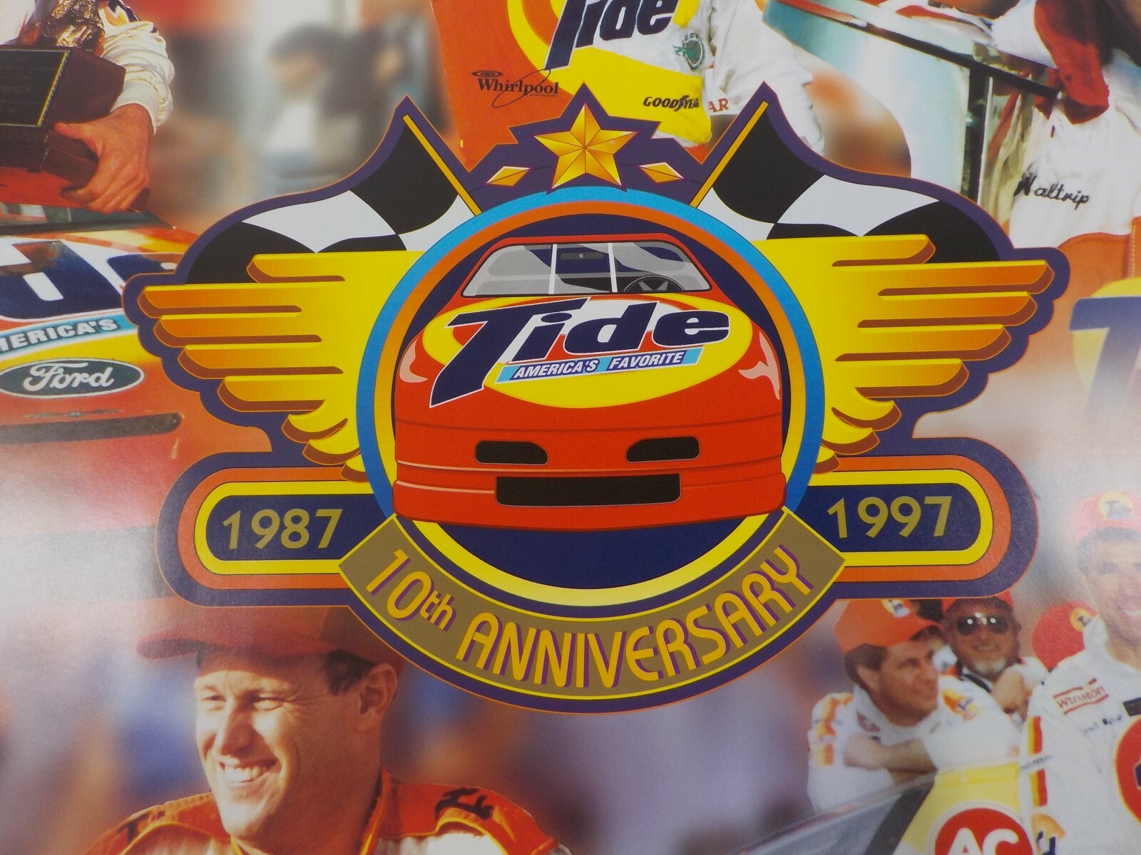 Vintage 1987-1997 Tide Racing NASCAR Darrell Waltrip Ricky Rudd Poster ...