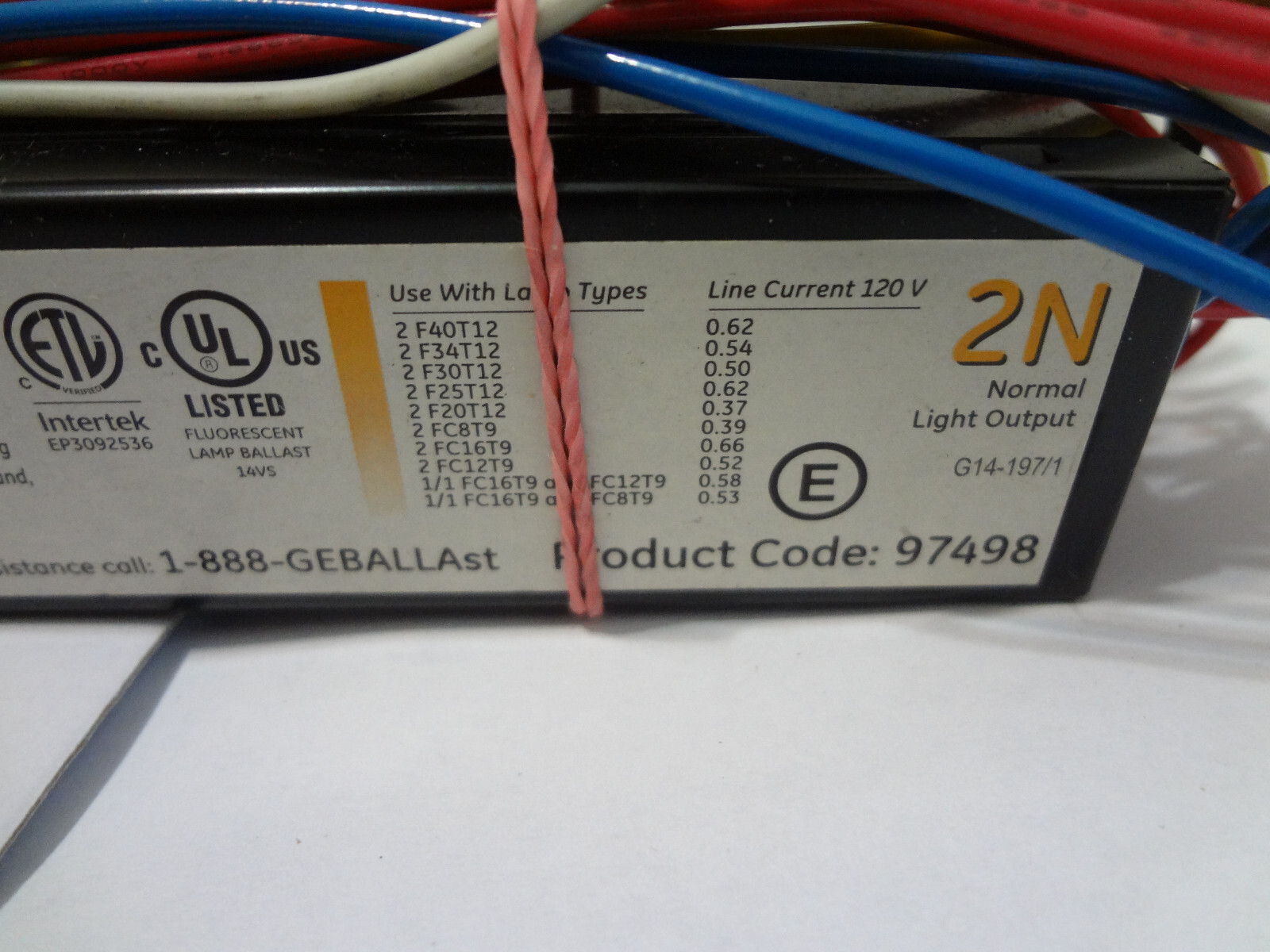 GE ProLine T12 97498 Ballast Ge240rs120 for sale online | eBay