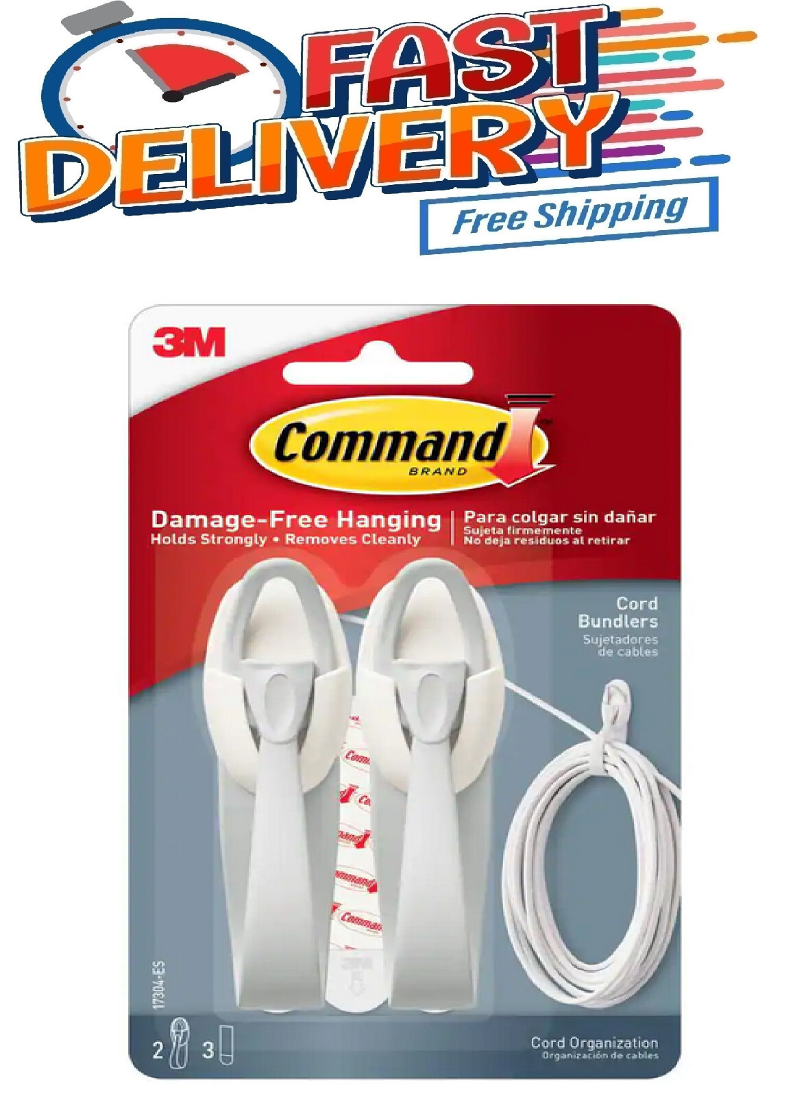 3M 17304 Command Cord Bundlers 1 Pack of 2 for sale online | eBay