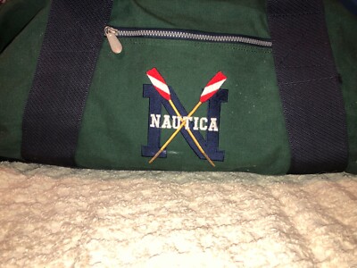 vtg 80s NAUTICA HEAVY DUTY CANVAS DUFFEL BAG ROWING CHAMPIONSHIP | eBay