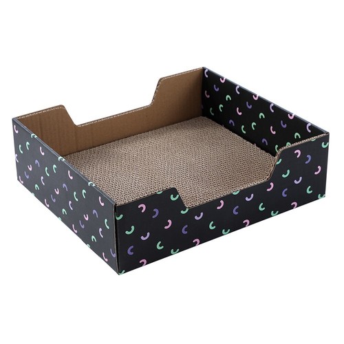 Paws & Claws 38cm Cat Scratcher Box/Pet Scratch Cardboard Bed w/ Catnip ...