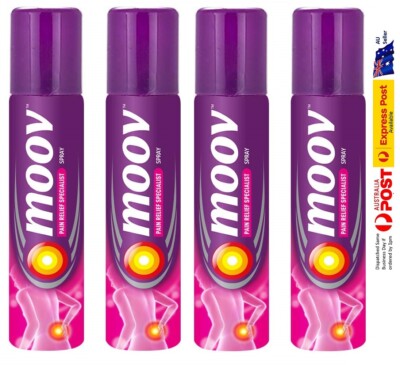 4 Bottles x 80g each MOOV Spray- Relieves Muscle Pain- Ayurvedic Pain ...