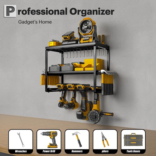 Organizer Garage Tool Organizers and Storage Drill Holder Wall Mount 3 ...