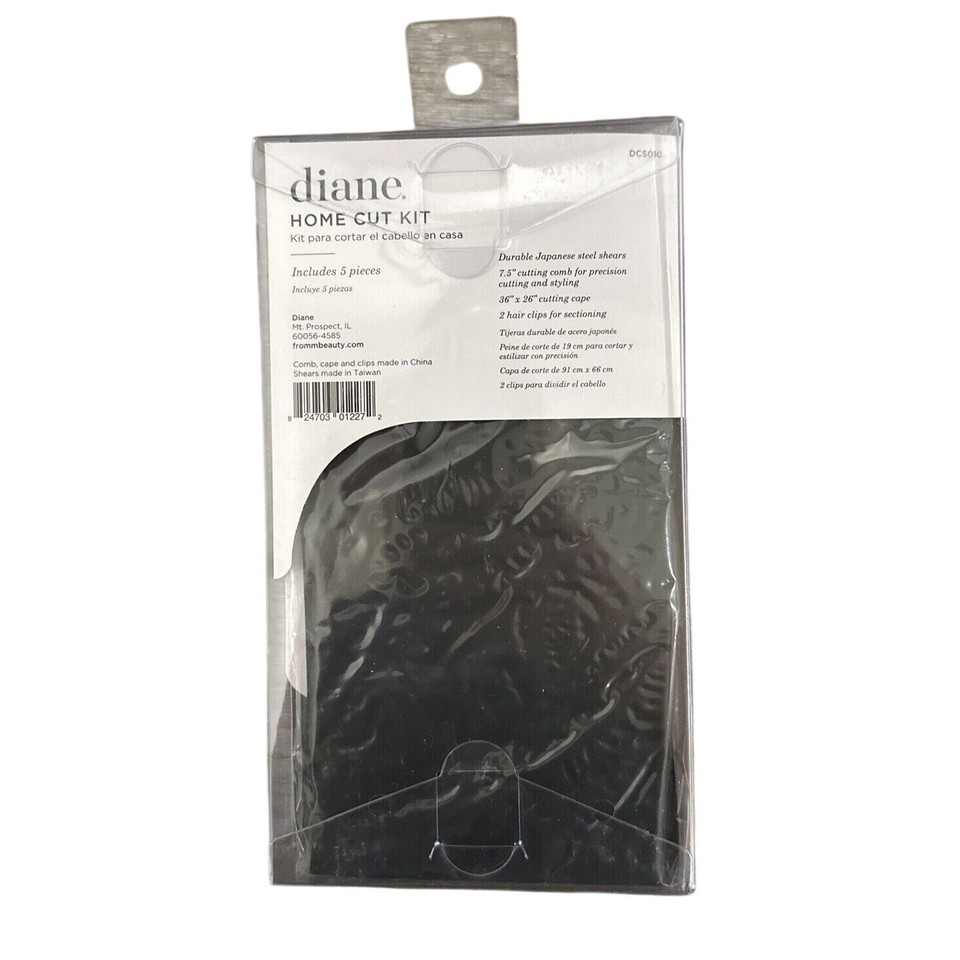 Diane 5 Piece Home Hair Cut Scissors Kit, Hair Clips Comb and Cape | eBay
