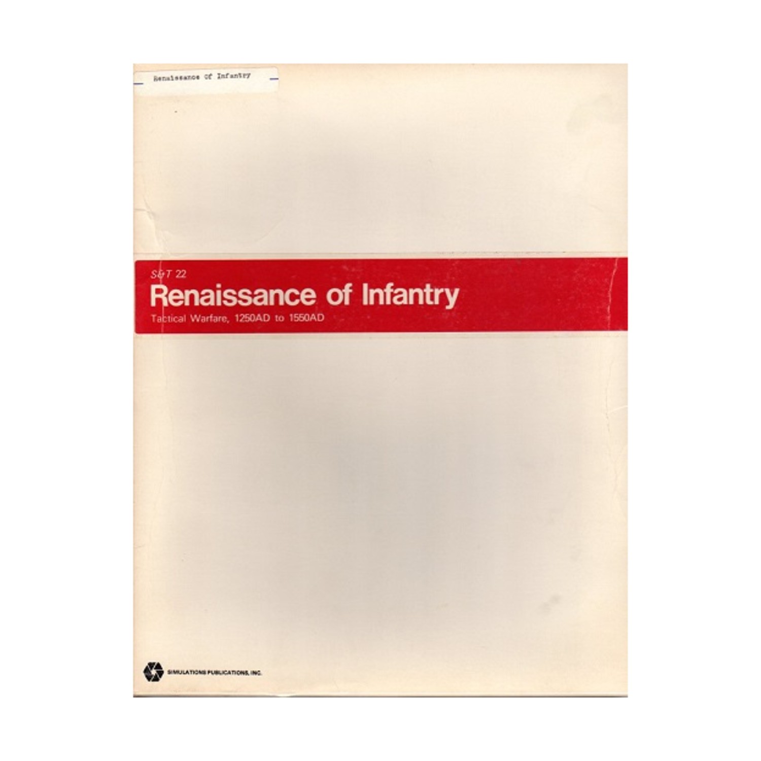 SPI Wargame Renaissance of Infantry (Flat White Box) Tray VG+/EX | eBay