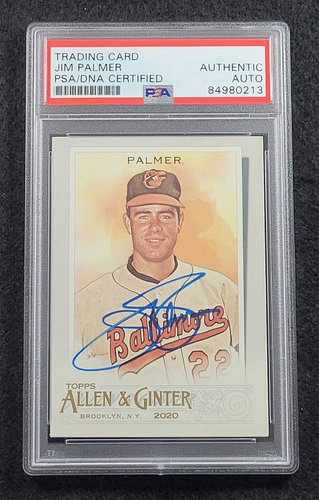 JIM PALMER Signed Topps Allen & Ginter Card-HALL OF FAME-Baltimore ...