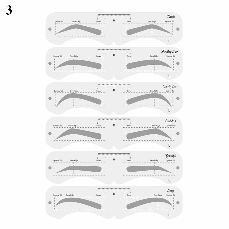 Soft Angled Eyebrow Stencil