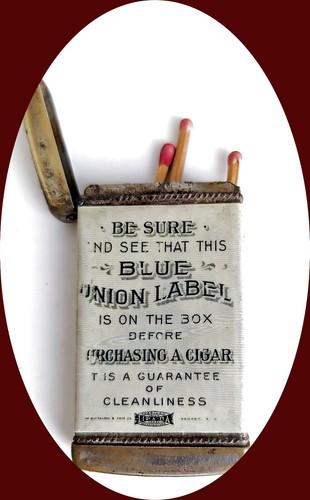 Match Safe Vesta Blue Union Label for Cigars Celluloid c.1900 | eBay