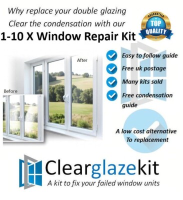 1-10 FAILED Double Glazing Window Repair kit Clears trapped ...
