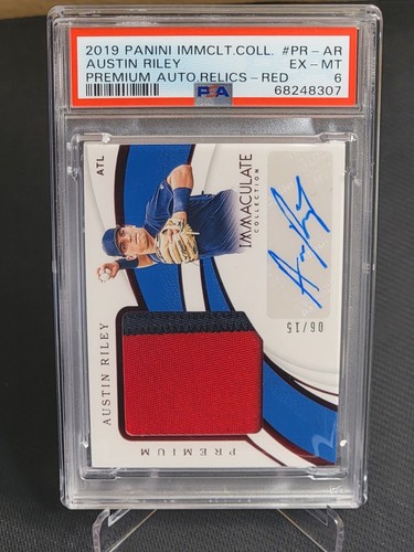2019 Panini Immaculate Austin Riley #PR-AR Premium Red RC Auto Relic ...