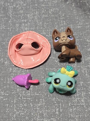 Littlest Pet Shop LPS Spring Pets #866 #867 Spider German Shepherd Dog ...