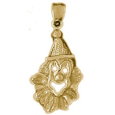 New 14k Gold Clown Pendant | eBay