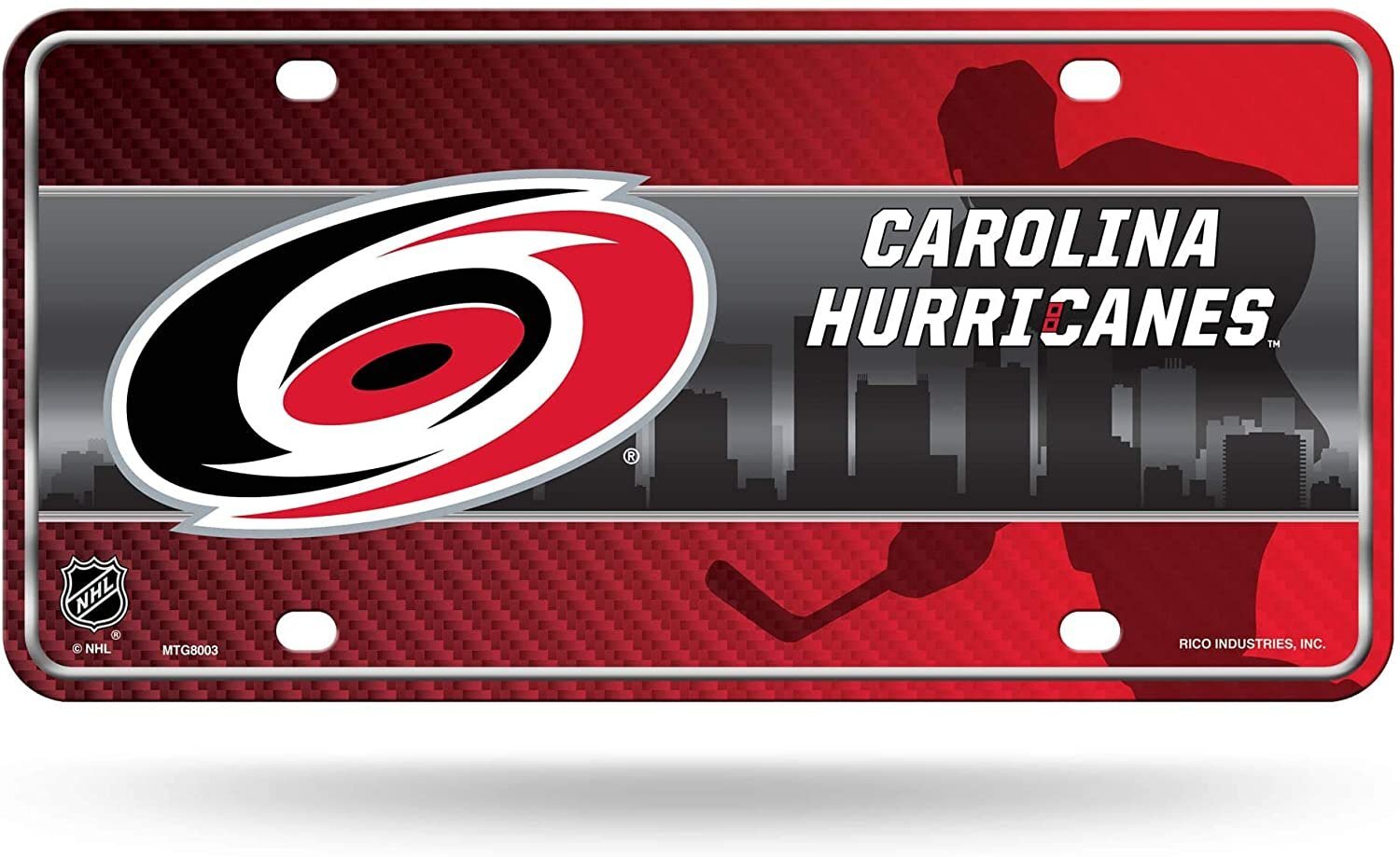 Carolina Hurricanes Metal Auto Tag License Plate, City Design, 6x12 ...