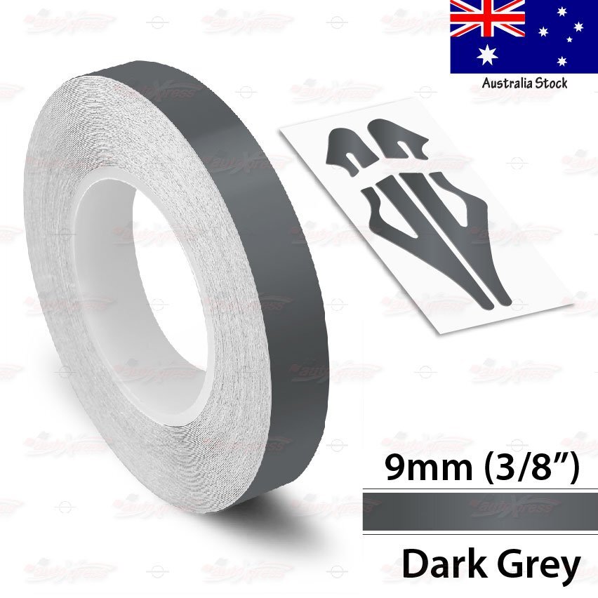 DARK GREY Roll Vinyl Pinstriping Pin Stripe Car Motorcycle Tape Decal ...