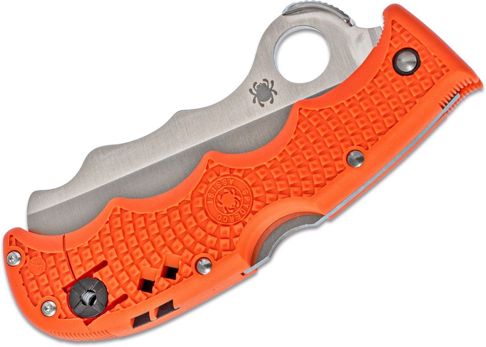 Spyderco Assist Rescue VG10 Combo Blade Orange FRN Handles Glass ...