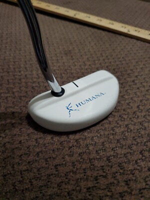 Humana White Ceramic 35” Right Handed Putter Advertising, +Golf Head ...