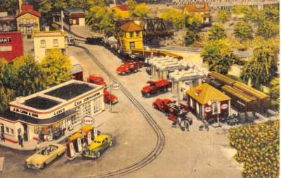 Hamburg Pennsylvania Miniature Village Esso Station Antique Postcard ...