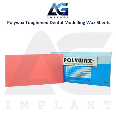 Polywax Toughened Dental Modelling Wax Pink 20pcs 165mmX90mm Denture ...