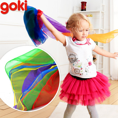 Rainbow Juggling Scarves Set of 12 Kids Dance Sensory Play Toy | eBay ...