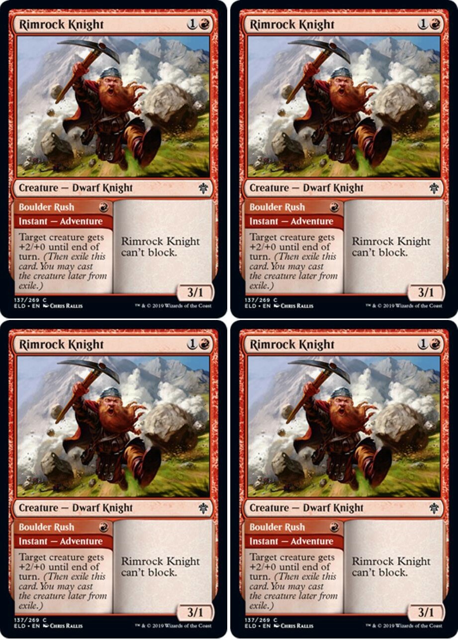 MTG - 4x RIMROCK KNIGHT - Throne of Eldraine (C) | eBay