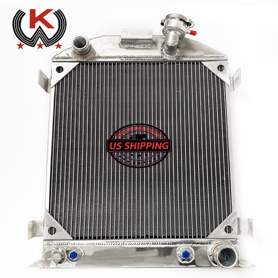 17" Aluminum Radiator for Ford 1932 Chopped Hot Rod W/Chevy 350 V8 ...