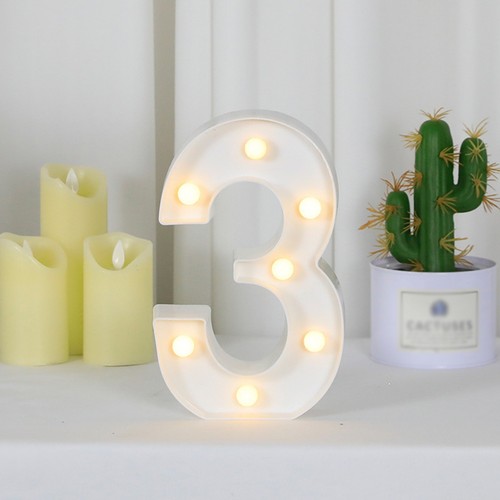 LEDs Number Lamp Constant Bright Nightlight Anniversary Decor Home ...