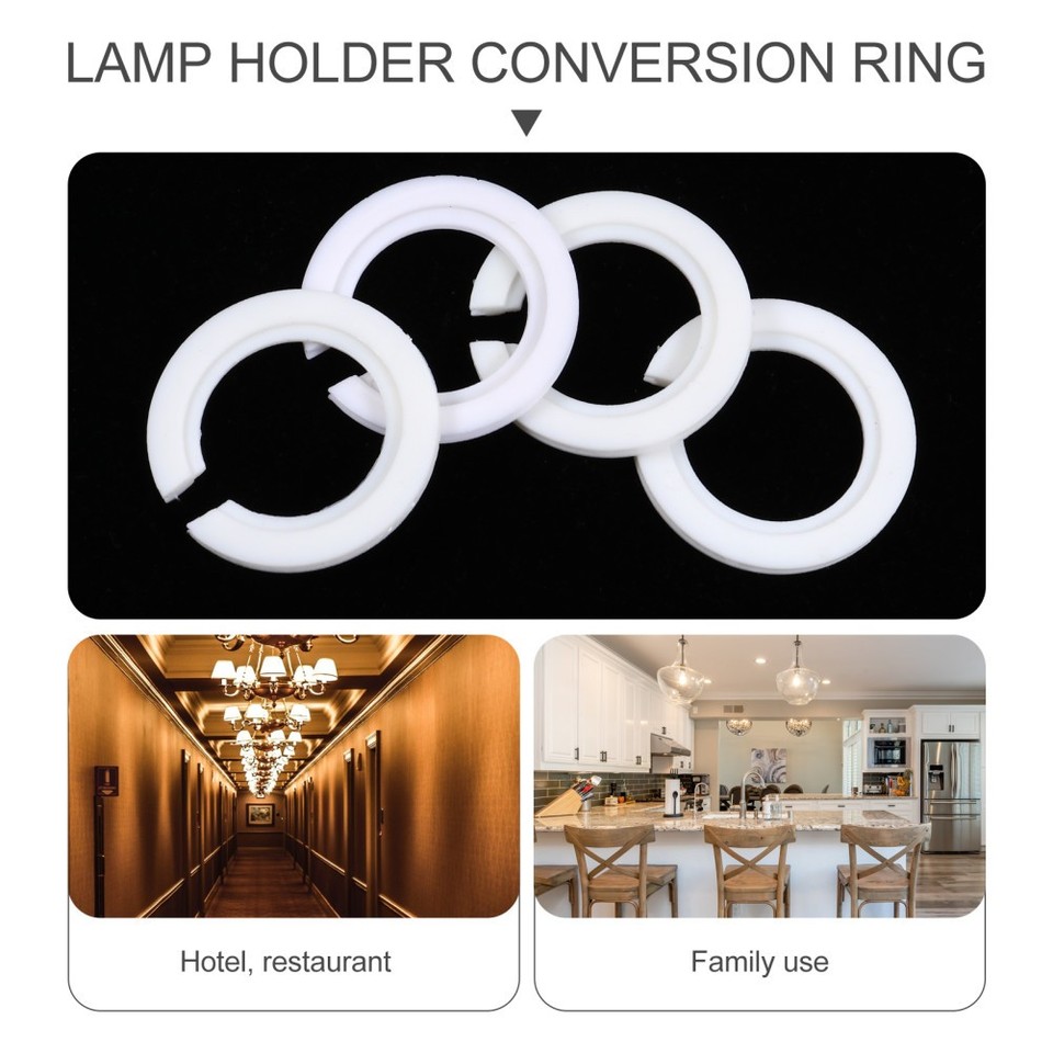 12 Pcs Lamp Shade Reducing Ring Adapter Base Converter Holder Socket ...