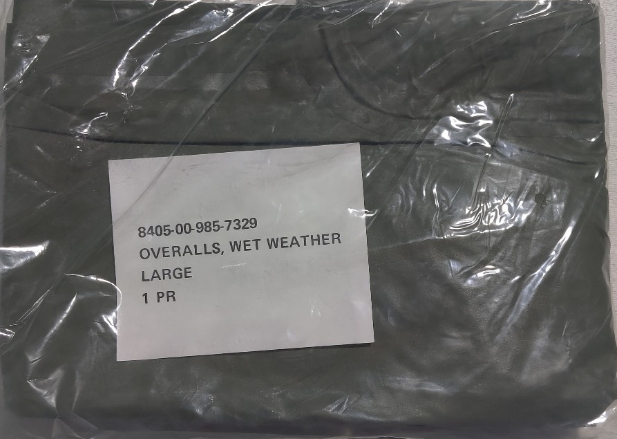 New Genuine US Military Wet Weather Bib Overalls Coverall - LARGE ...