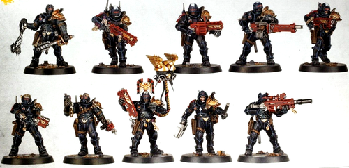 10 Adeptus Arbites Exaction Kill Team, NO Cyber-Mastiff Warhammer 40K ...