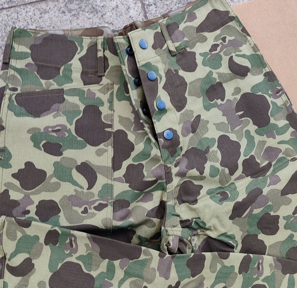 USMC P42 WW2 HBT Frogskin Camouflage Reversible Jacket TROUSERS SET ...