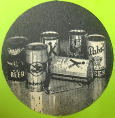 AMERICAN CAN 50 YEARS AGO KEGLINED BEER CANS Introduced, Beer COASTER ...