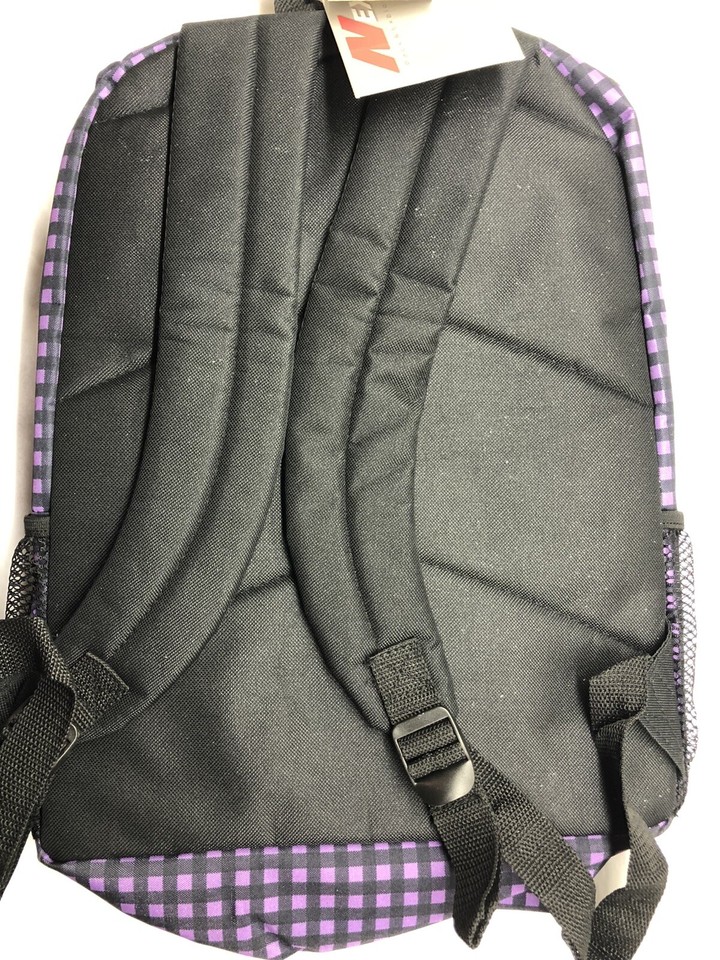 New NexPak Backpack Book Bag - Back to School Basics - Purple Check Fun ...