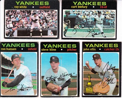 ⚾ 1971 vintage Topps YANKEES 11 cards team lot & 3 RC | eBay