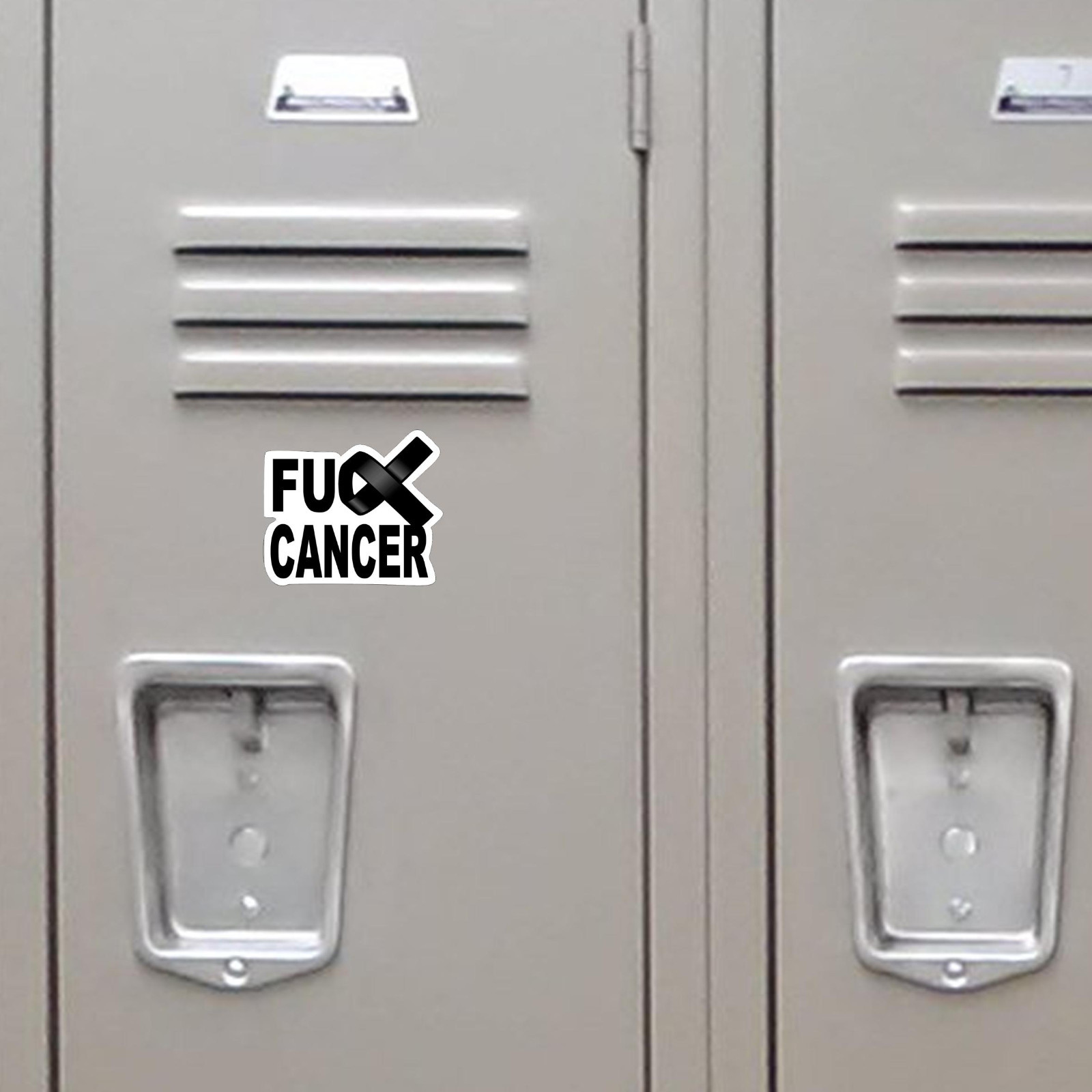 f**k cancer with black ribbon vinyl sticker 100 x 87mm car bumper ...