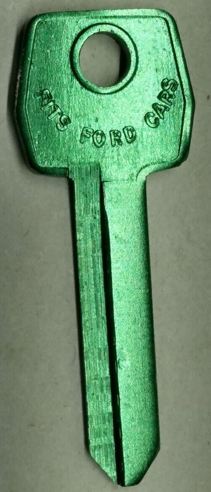 1967-1992 Fords ~ Ignition / Doors ~ NOS Single Green Alum Uncut H51 ...