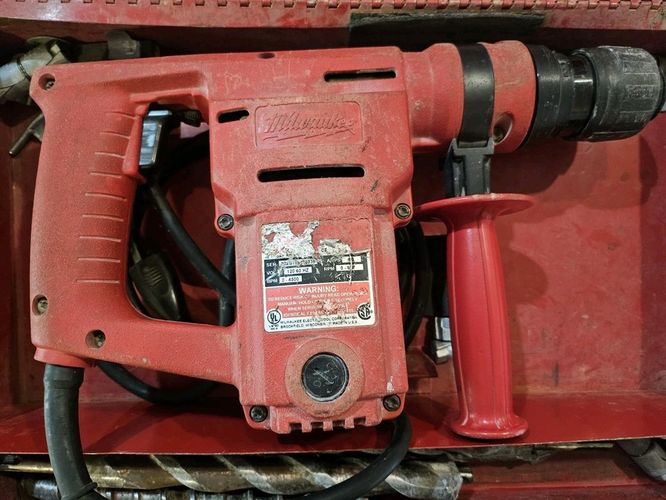 Milwaukee 1" Hawk Rotary Hammer Drill 5362-1 BPM 0-4500 120 with 14 ...