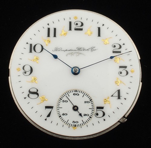 Hampden 16s HC Champion Pocket Watch Movement w/ Fancy Dial Parts ...