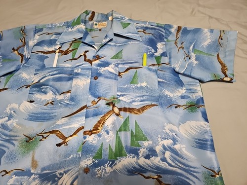 Vintage Waikiki Holiday Albatross Gooney Birds Button-up Hawaiian Shirt ...
