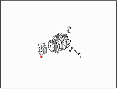 Genuine MERCEDES A209 C209 To refrigerant compressor Belt pulley ...