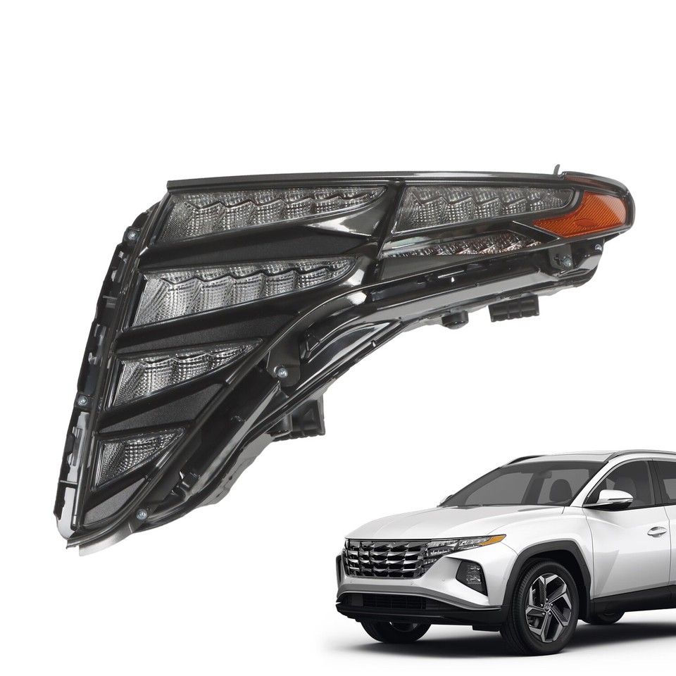 Black Left Driver LED DRL Headlight For 2022-2023 Hyundai Tucson ...