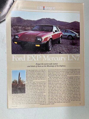 MISC1737 Vintage Article Road Test 1981 Ford EXP Mercury LN7 March 1981 ...