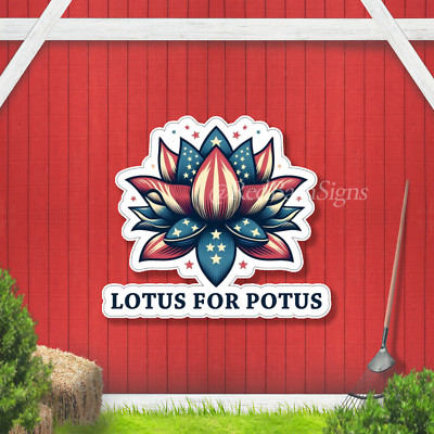 Lotus For Potus Sticker Flower, USA Flag, Harris Sticker, Kamala Harris ...