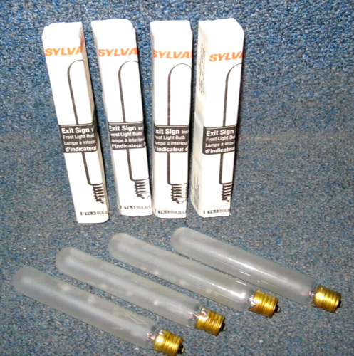 NEW Sylvania 20W T6.5 Frost Light Bulb 4 Pk Exit Sign E17 C9 ...