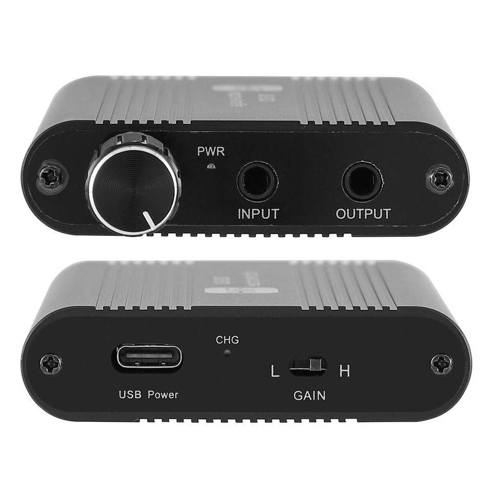 HIFI Headphone Amplifier Portable Earphone AMP 3.5mm 16-300Ω w/ Audio ...