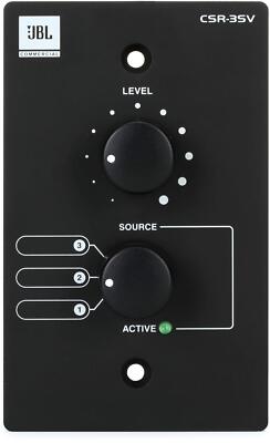 JBL CSR-3SV BLK CSR Series Wall Mount Remote Control for CSM Mixer ...