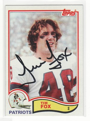 TIM FOX NEW ENGLAND PATRIOTS 1982 TOPPS #148 OHIO STATE AUTOGRAPHED ...