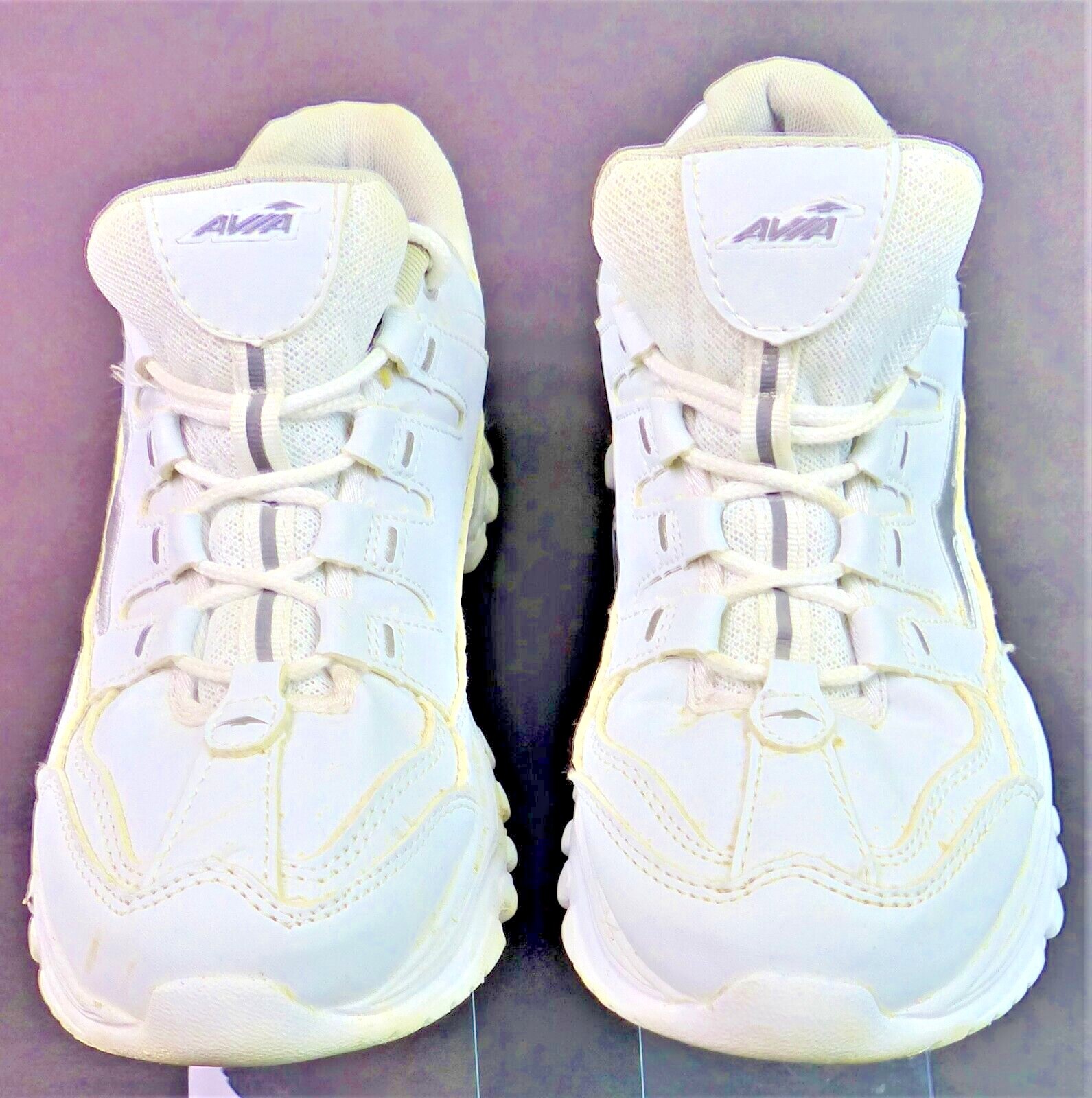 AVIA Cantilever Technology White Leather Sneakers Wom… - Gem